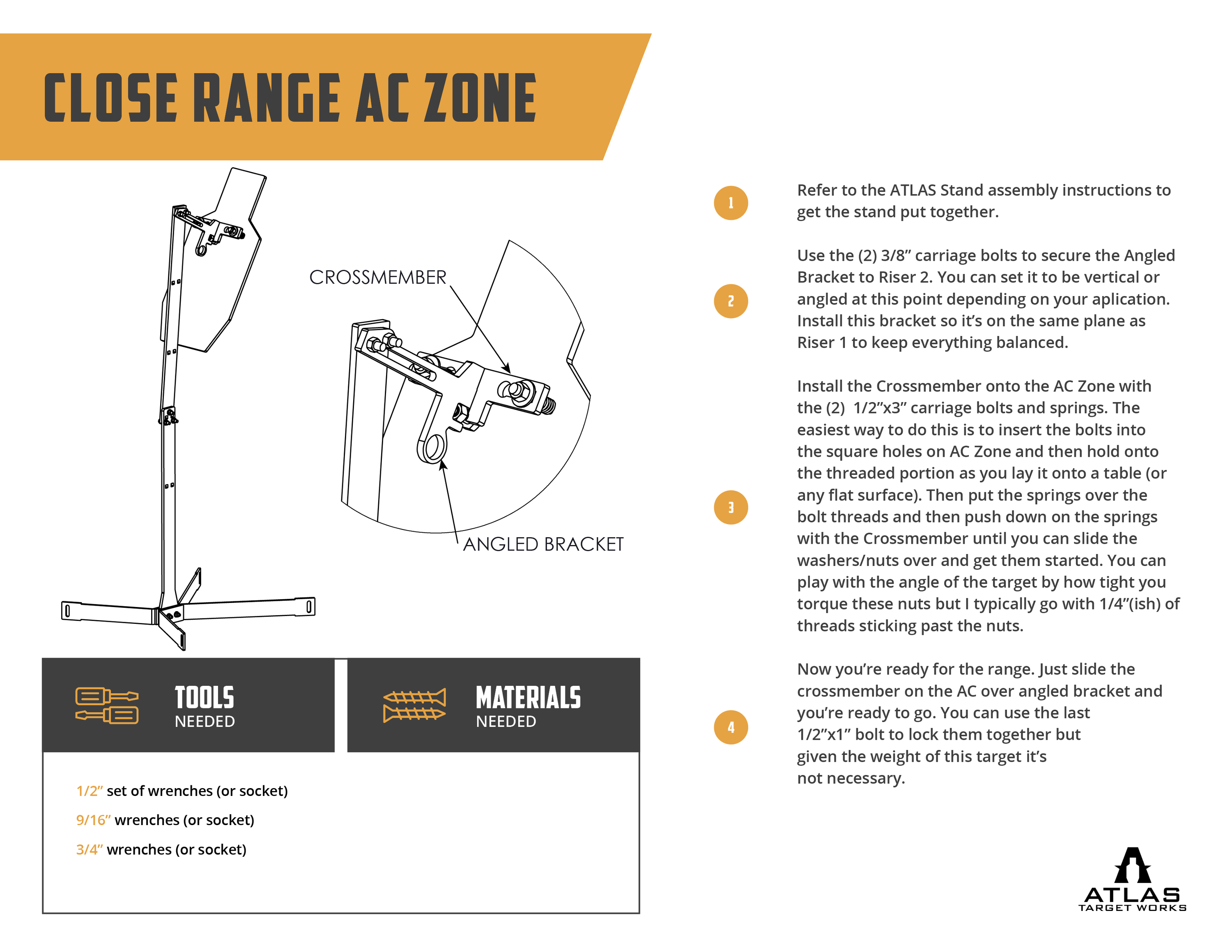 Close Range IPSC AC Zone Target - Atlas Target Works