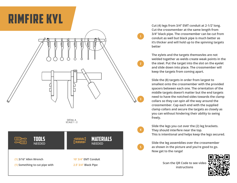 Know Your Limits (KYL) Target - HD Rimfire Edition (3/8" SR500 ...