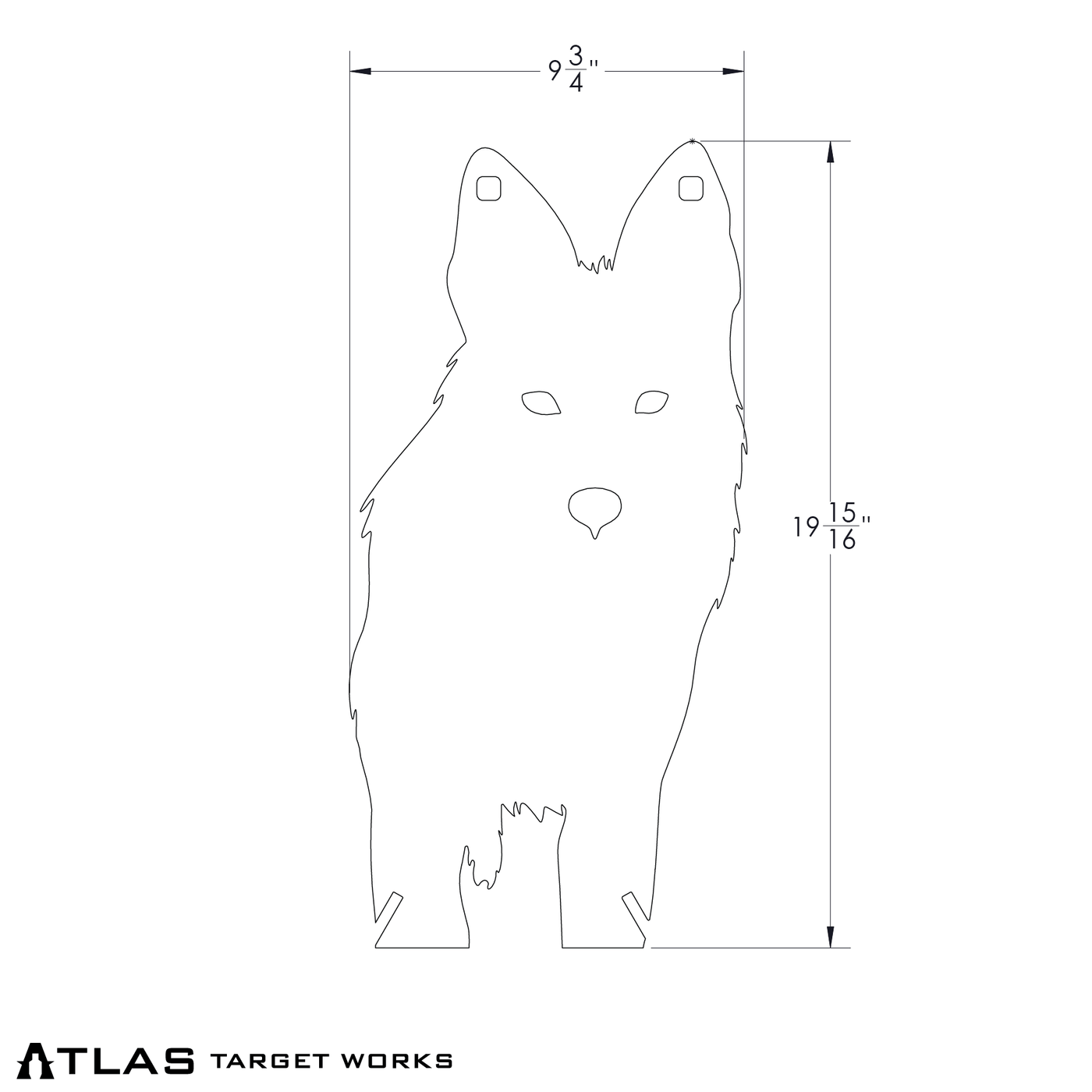 Coyote Gong - Full-Size - Front Facing - Atlas Target Works