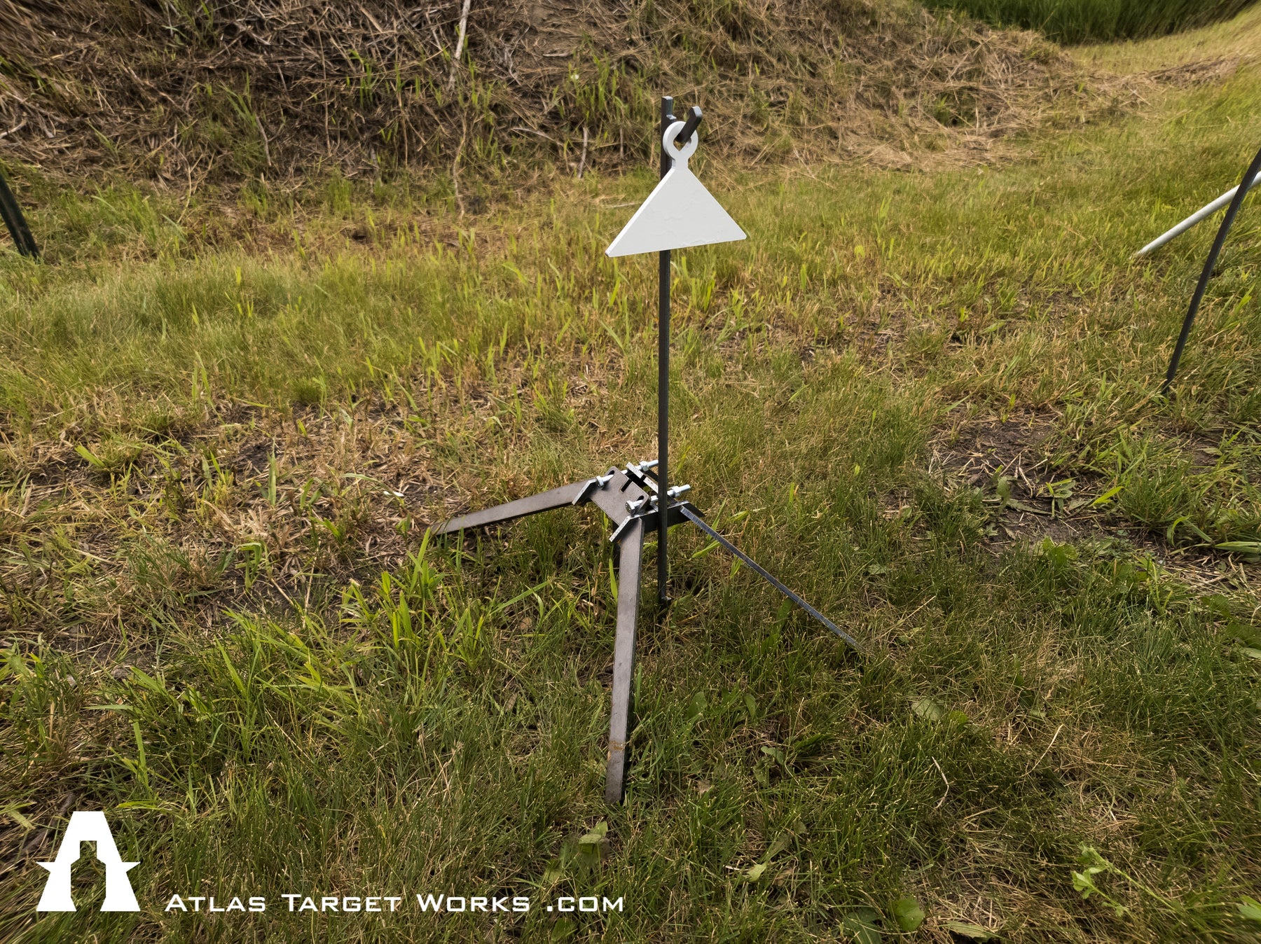 Stubby Triangle AR500 Steel Gongs: 2" - 6" - Atlas Target Works