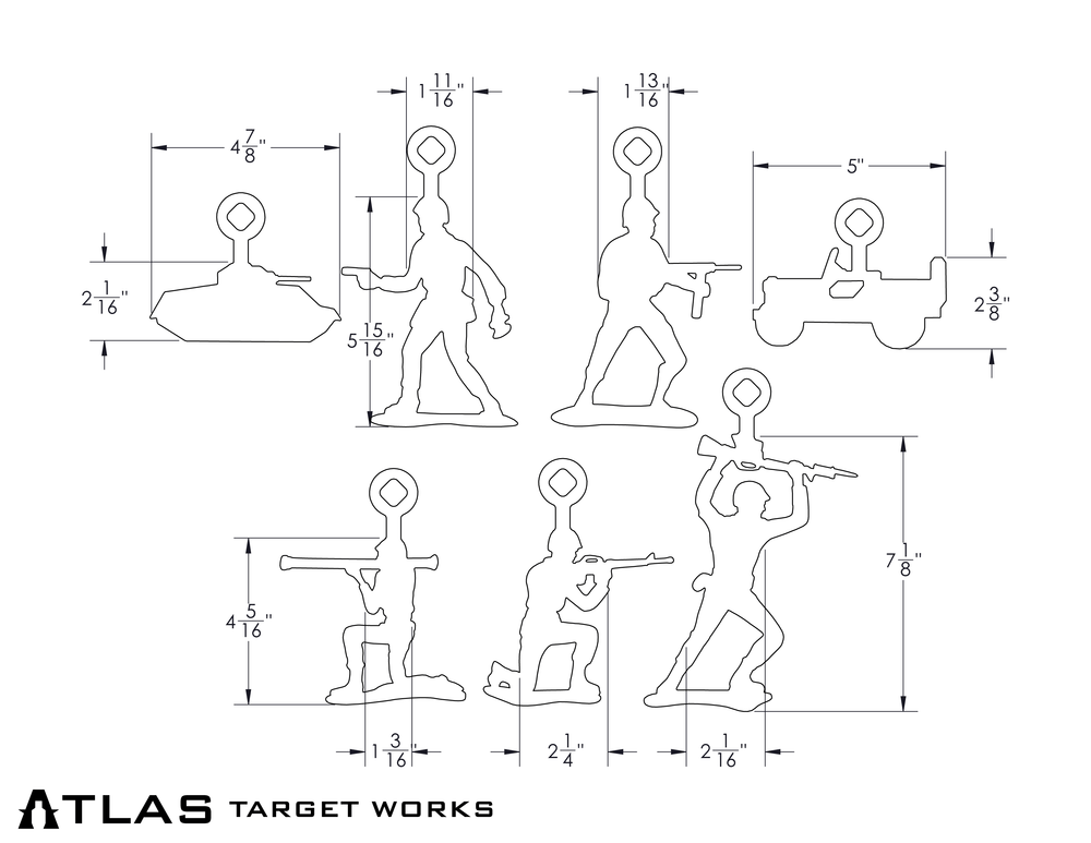 Green Army Men - Rimfire Targets - Atlas Target Works