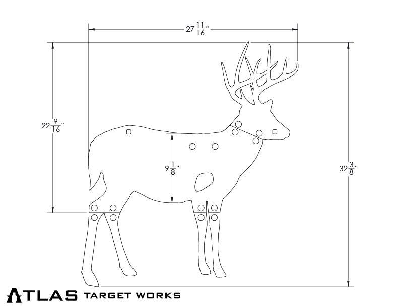 Whitetail Deer - 50% Scale - Rimfire Target - Atlas Target Works